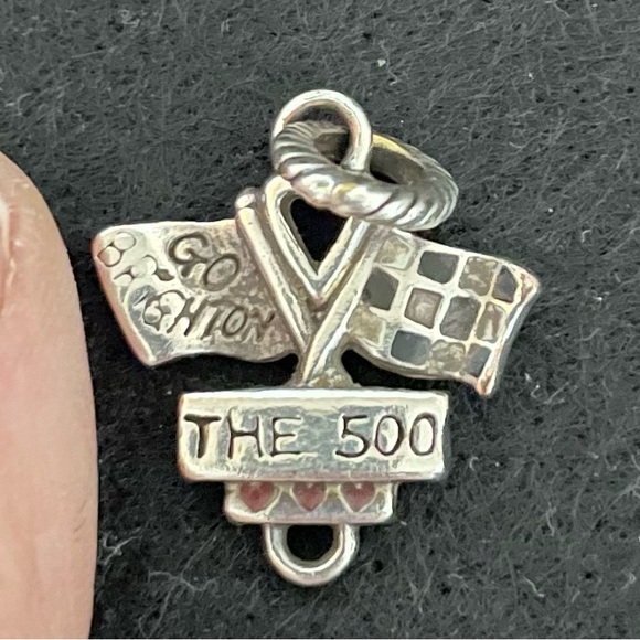 Brighton | Jewelry | Brighton Silver Drop Indiana Charm Indy 50 Motif ...